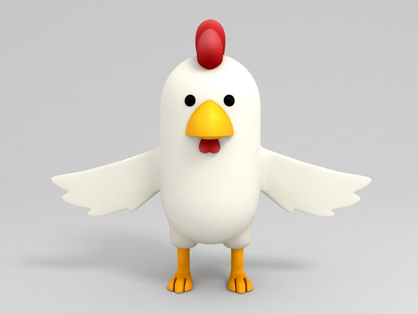 3D Chicken Character Cartoon - TurboSquid 1274569