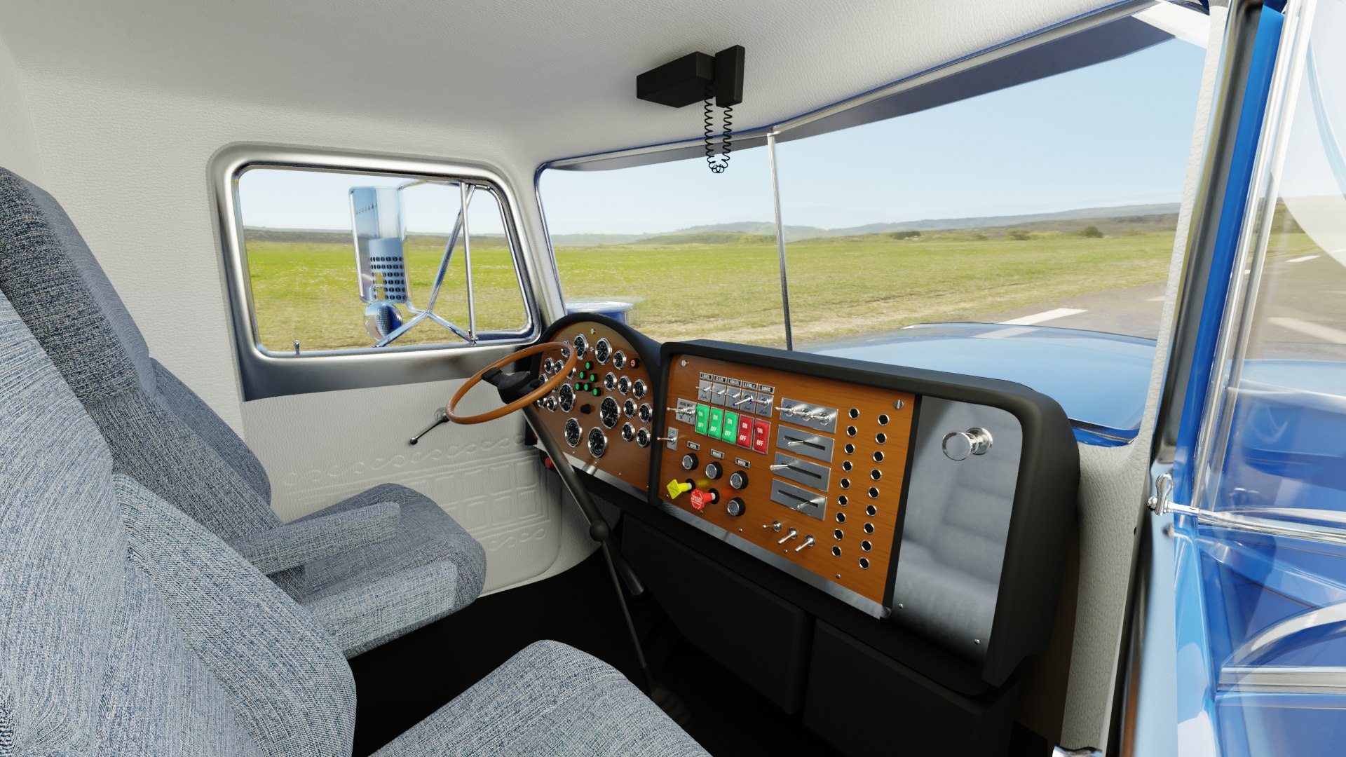 Realistic Peterbilt 359 With Interior And Low Poly Count 3D Model ...