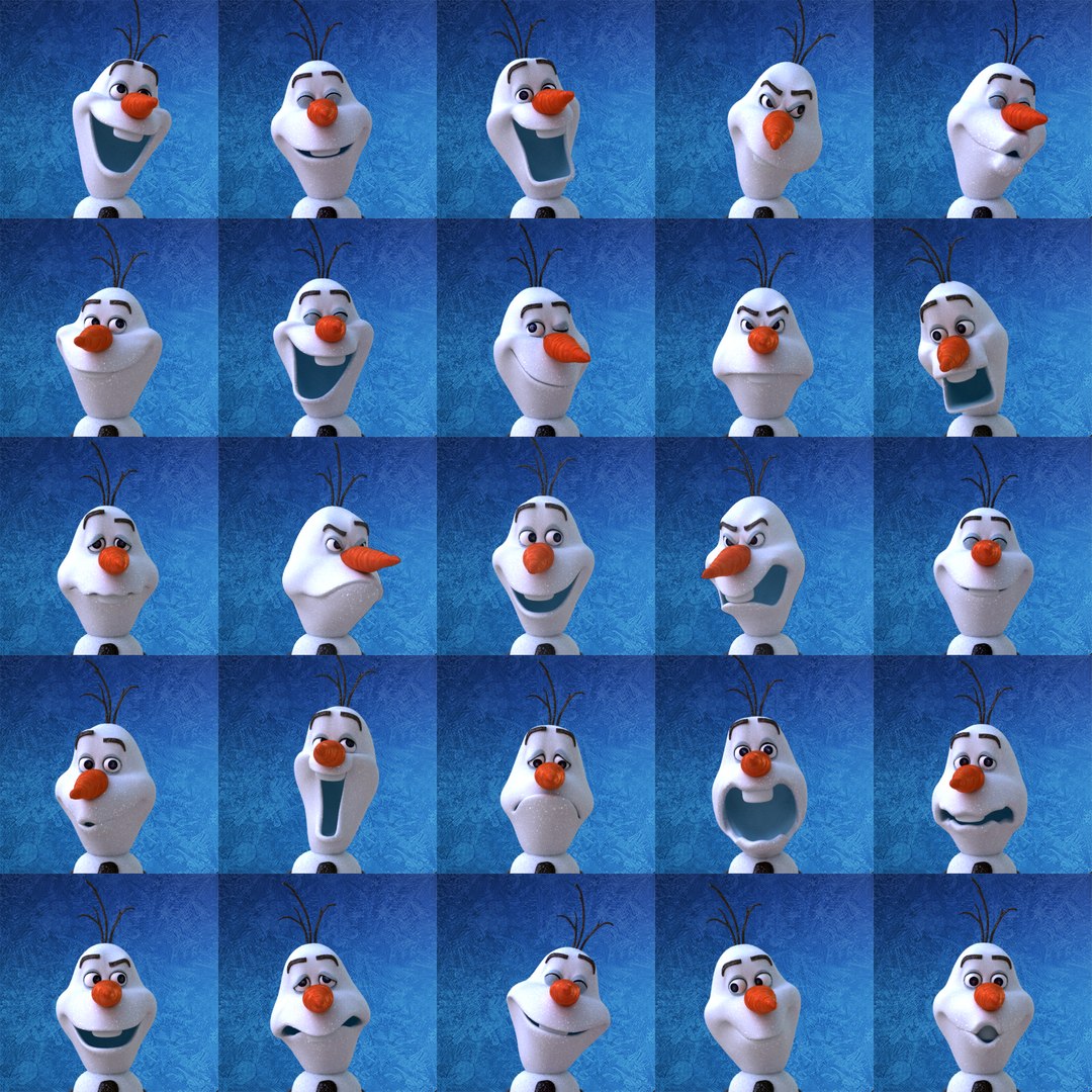 Olaf Characters Frozen 3d Max