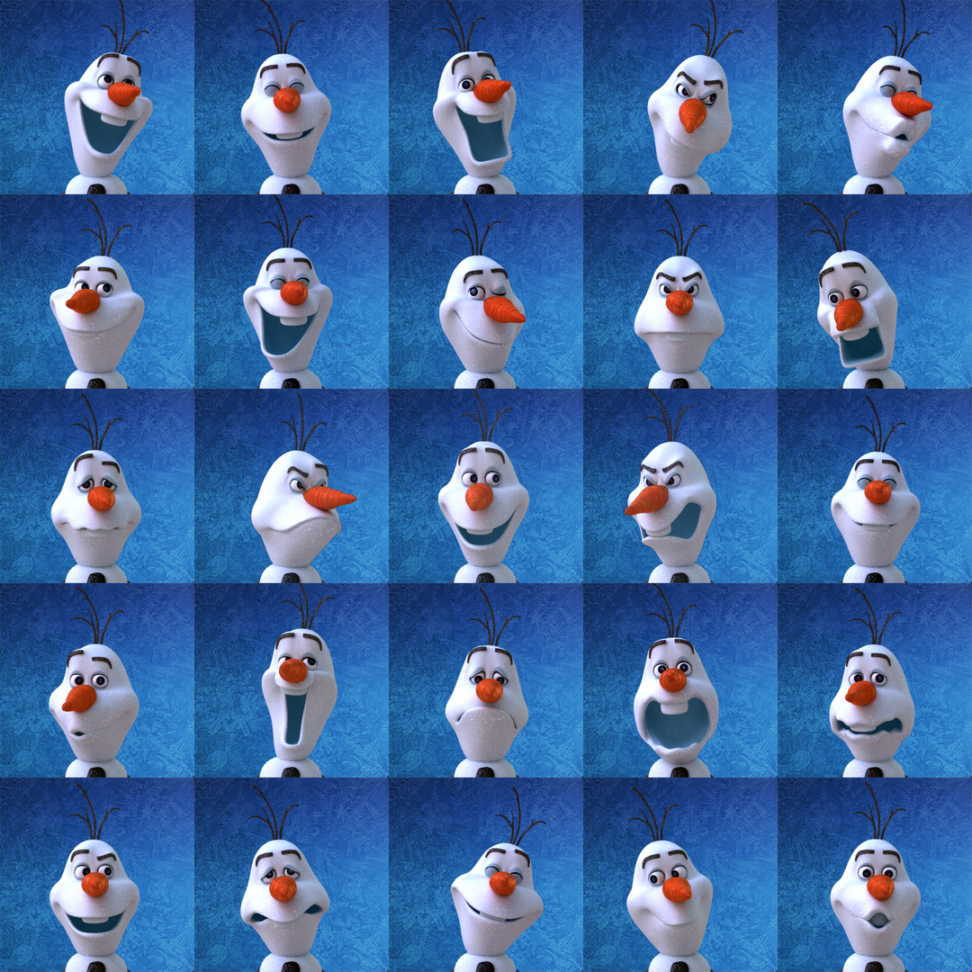 olaf characters frozen 3d max