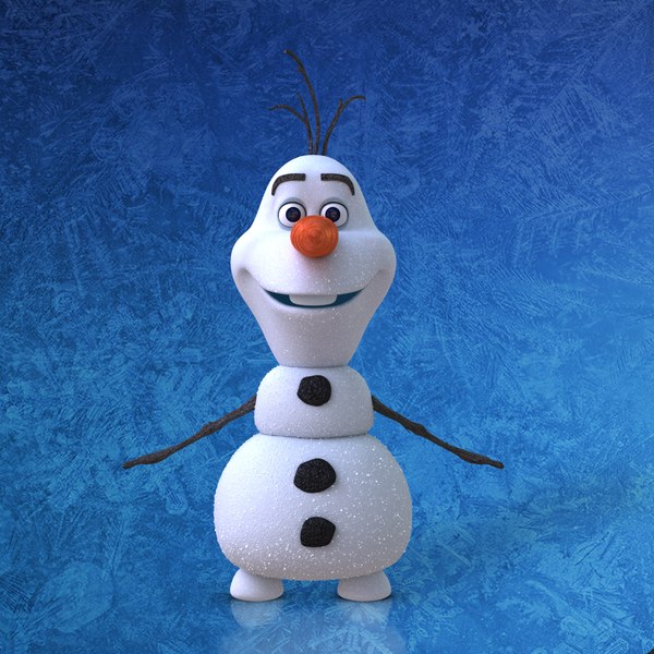 olaf characters frozen 3d max
