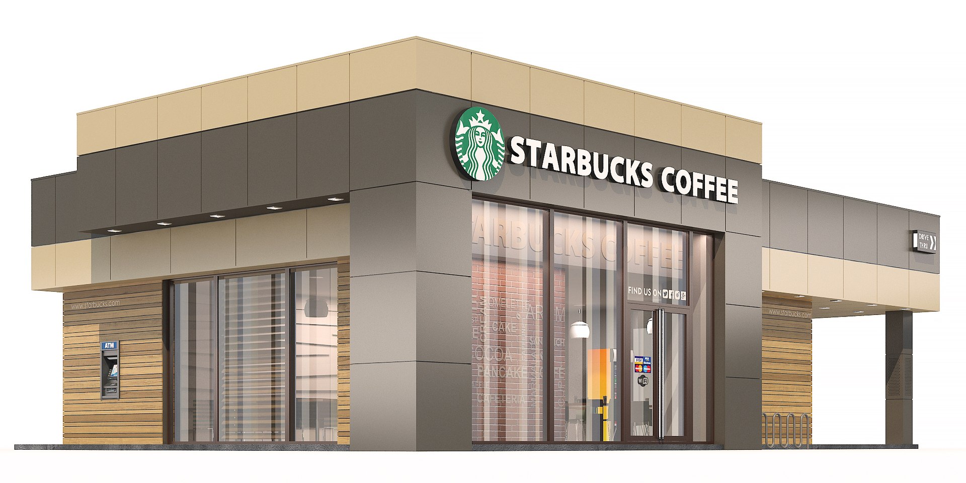 3D Starbucks Coffee Shop - TurboSquid 1158229