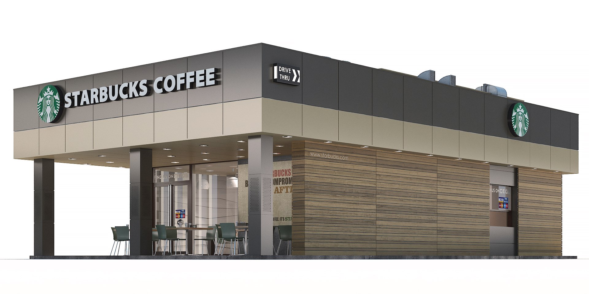 3D Starbucks Coffee Shop - TurboSquid 1158229