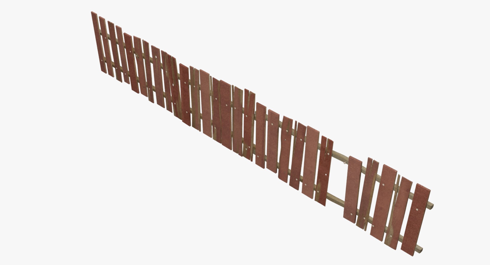 Wooden Fence 3D Model - TurboSquid 1166302