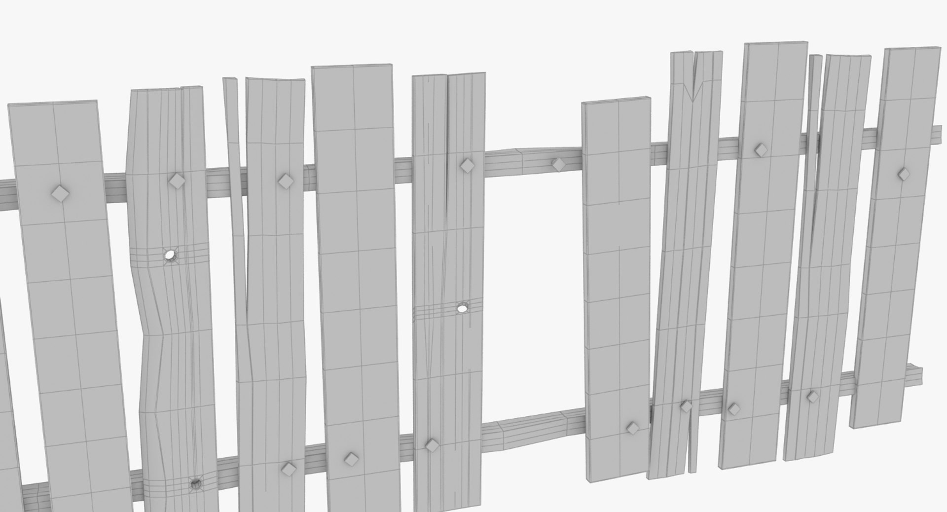 Wooden Fence 3D Model - TurboSquid 1166302