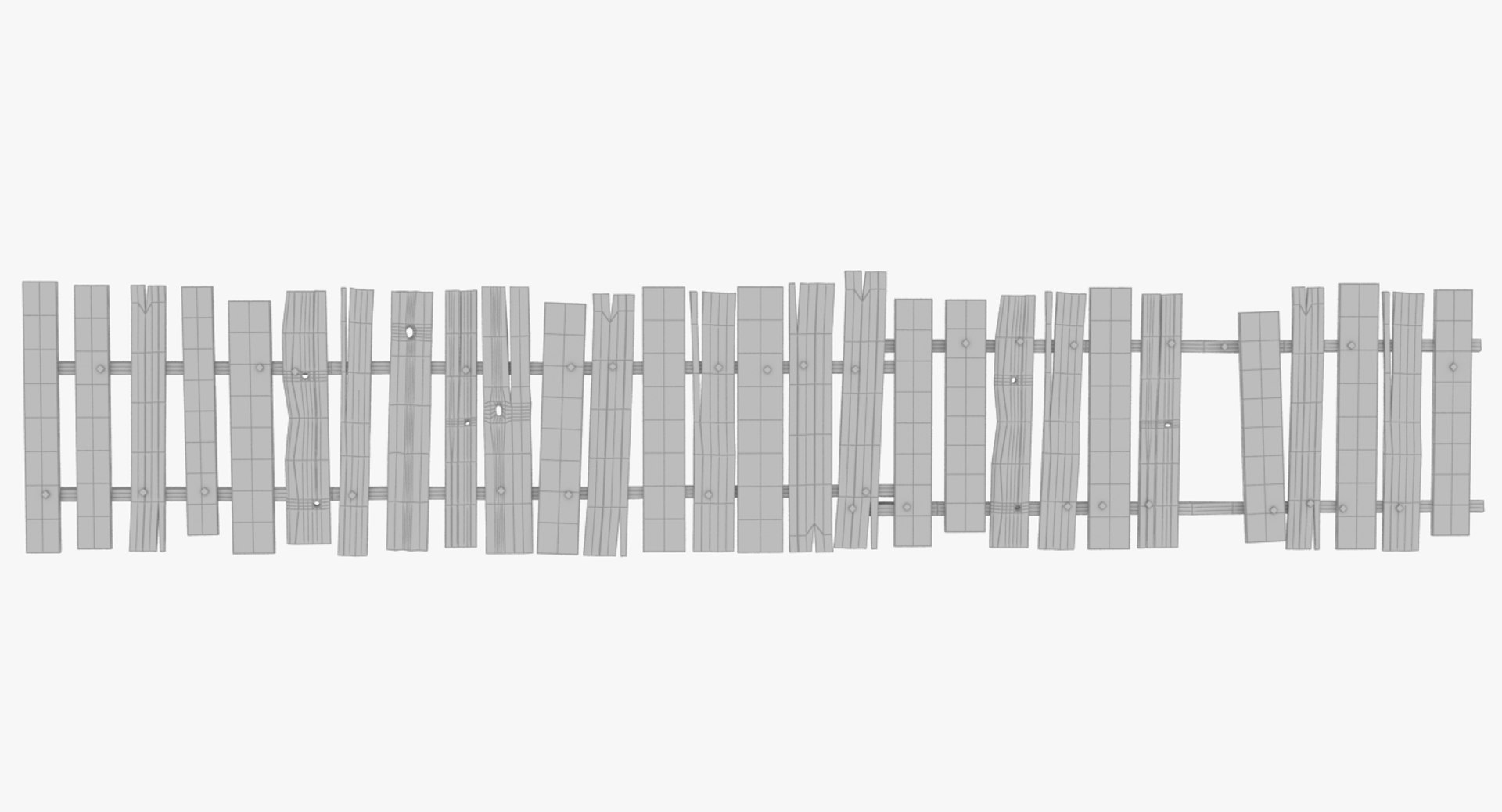 Wooden Fence 3D Model - TurboSquid 1166302