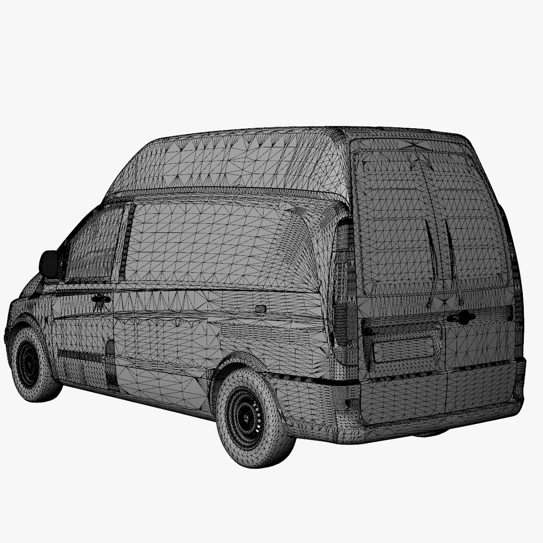 vito panel van roof 3d model