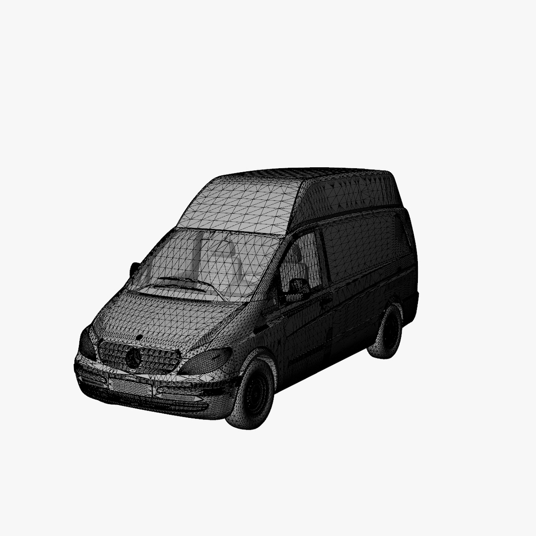 vito panel van roof 3d model