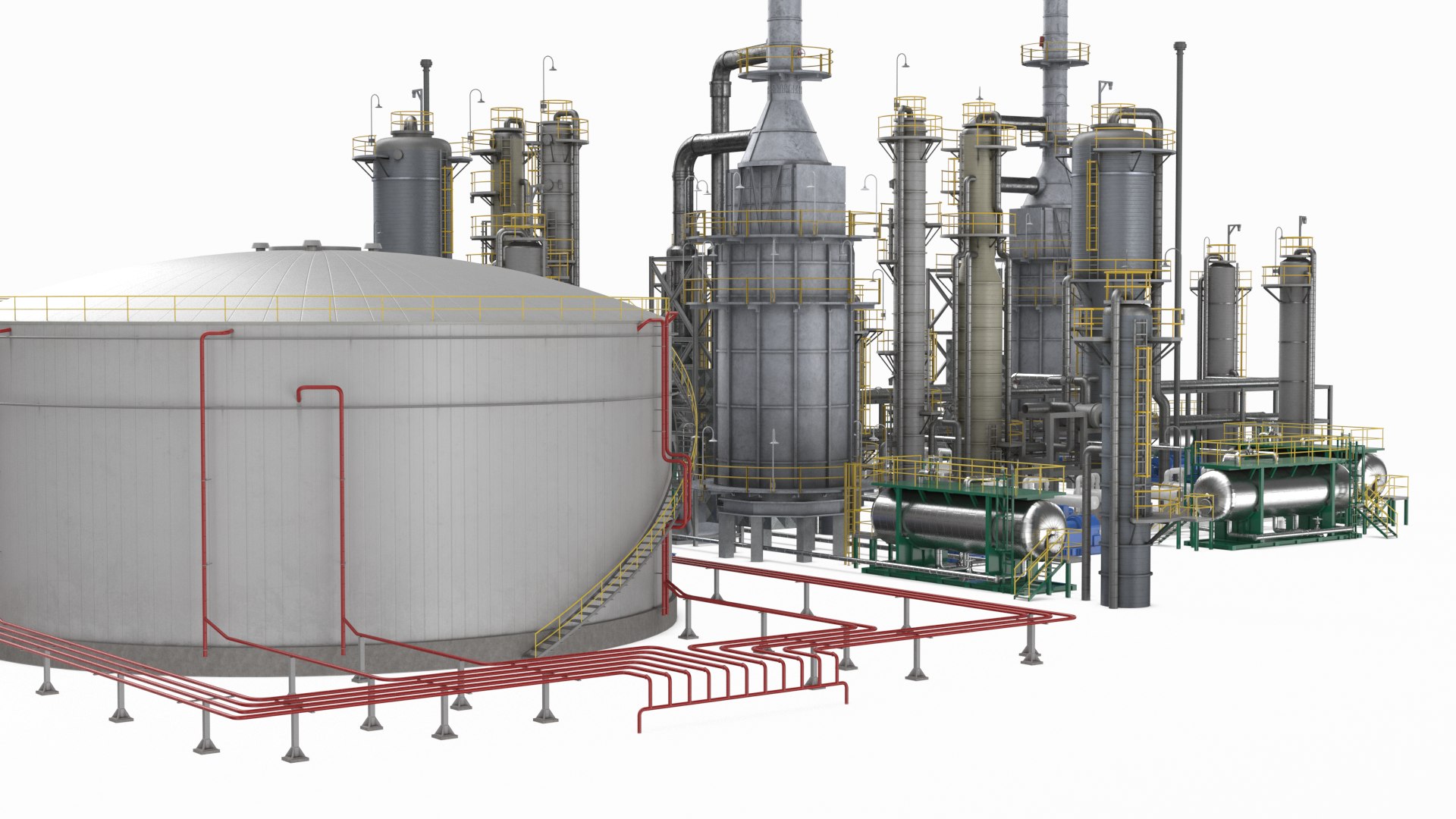 3D oil refinery model - TurboSquid 1491260