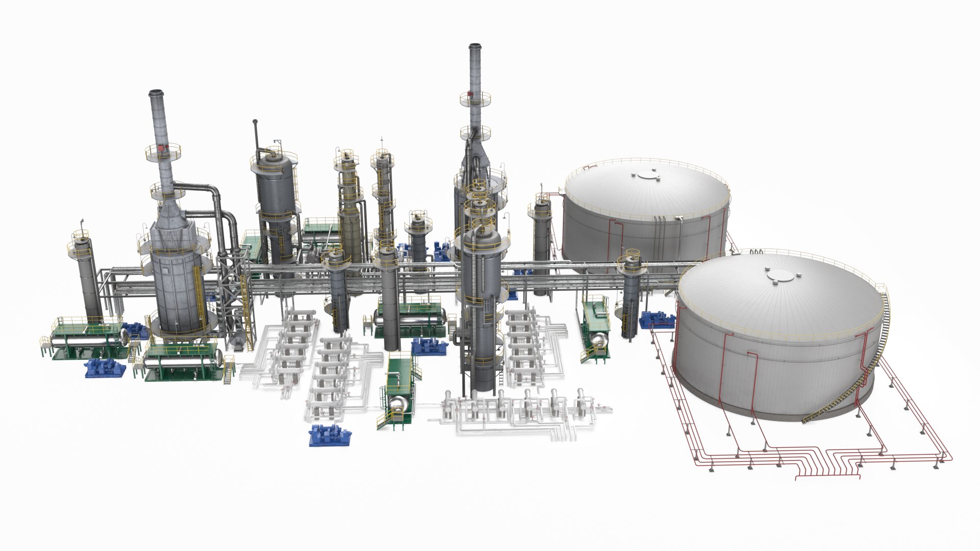 3D Oil Refinery Model - TurboSquid 1491260