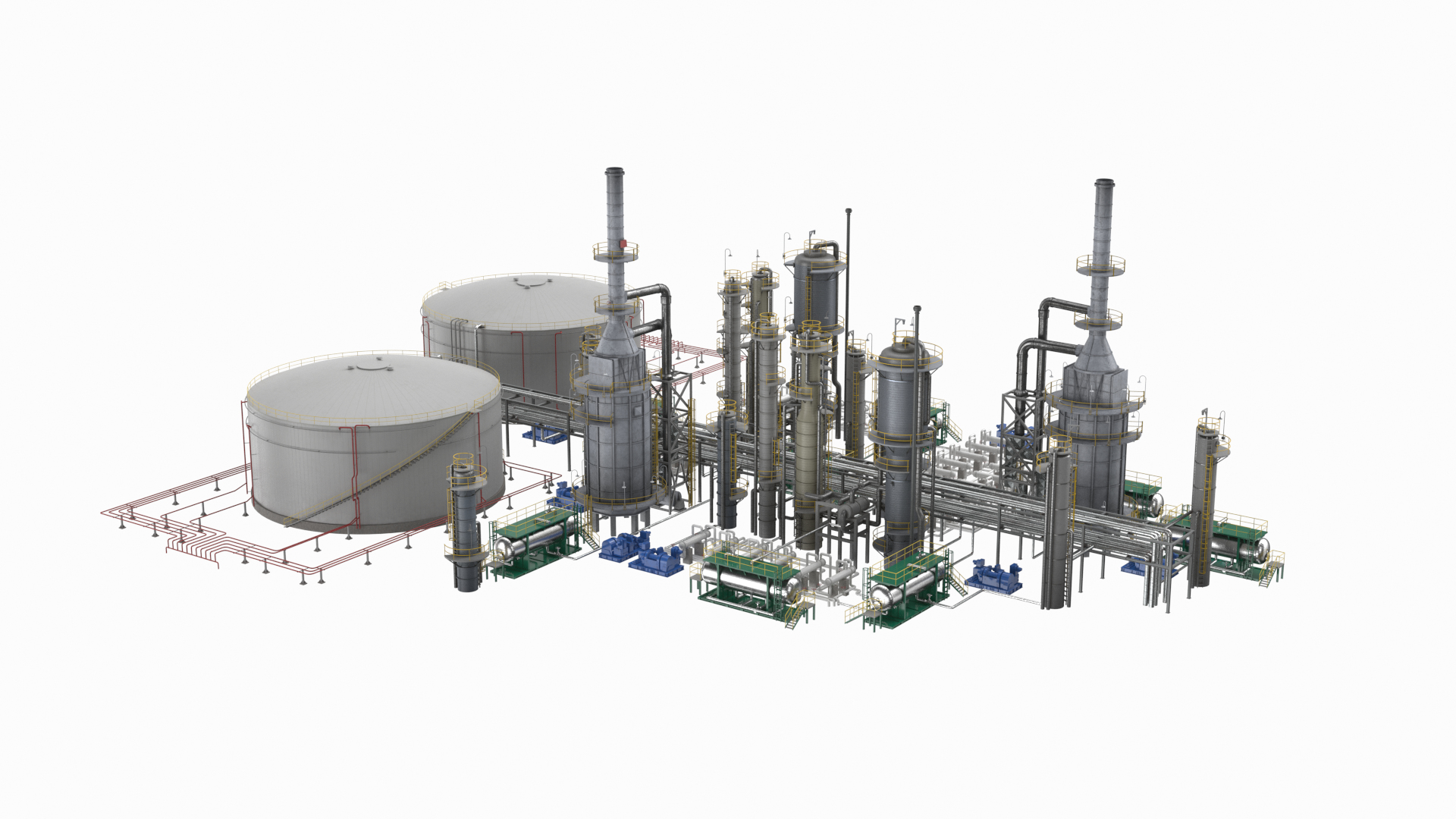 3D Oil Refinery Model - TurboSquid 1491260