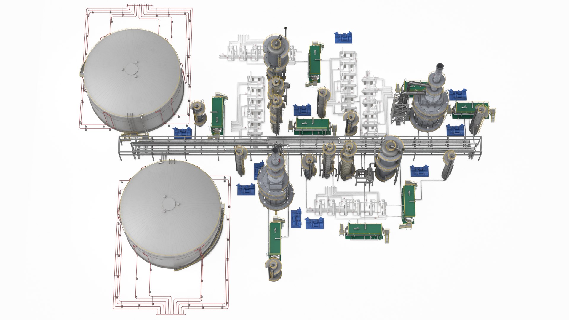 3D Oil Refinery Model - TurboSquid 1491260