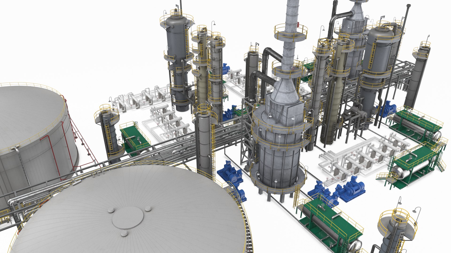 3D oil refinery model - TurboSquid 1491260