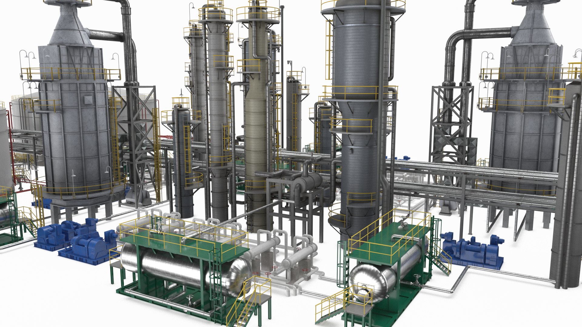 3D oil refinery model - TurboSquid 1491260
