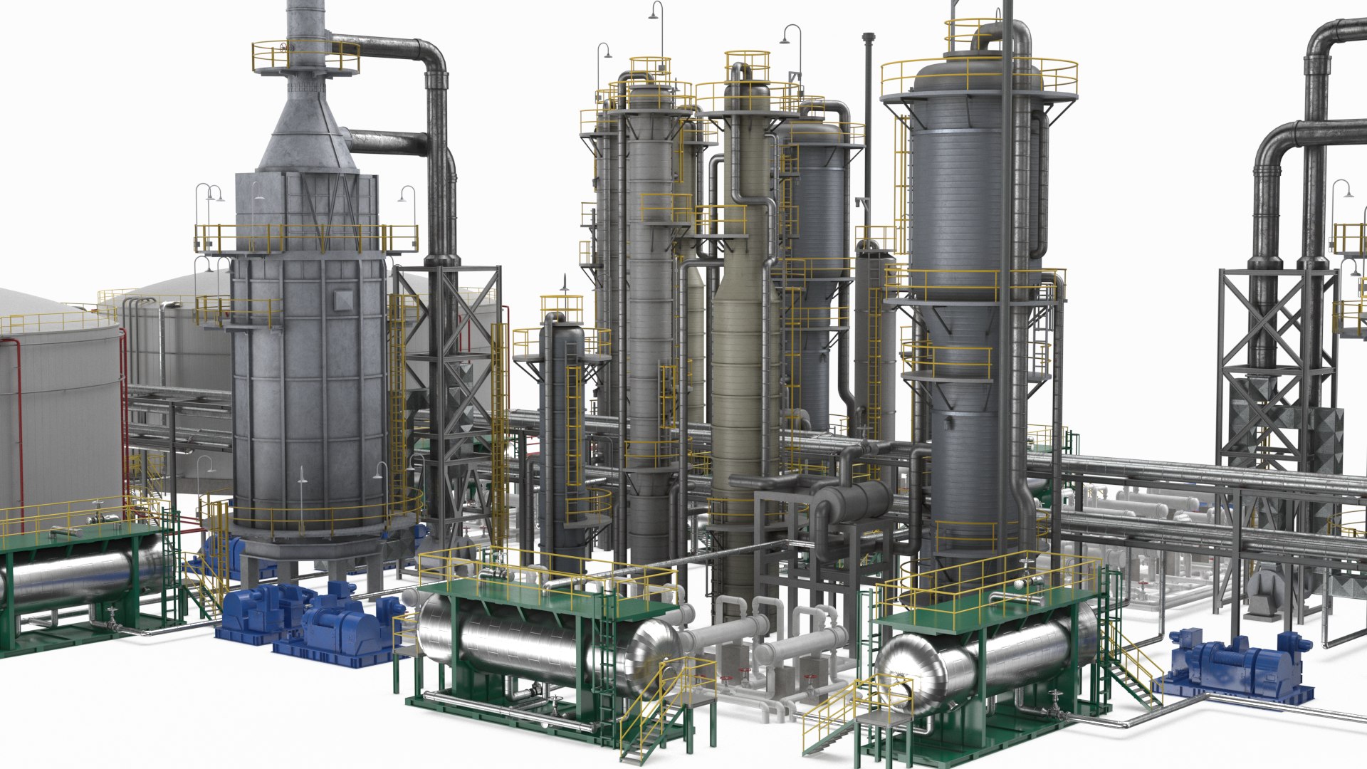 3D oil refinery model - TurboSquid 1491260