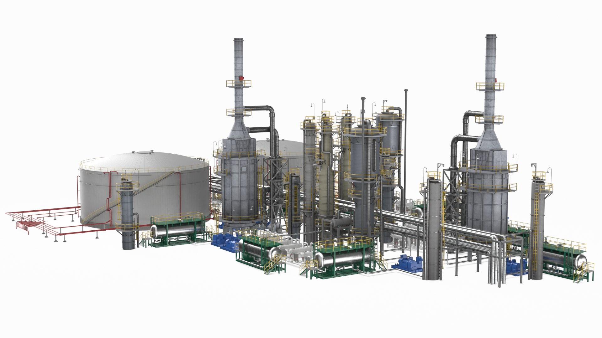3D oil refinery model - TurboSquid 1491260