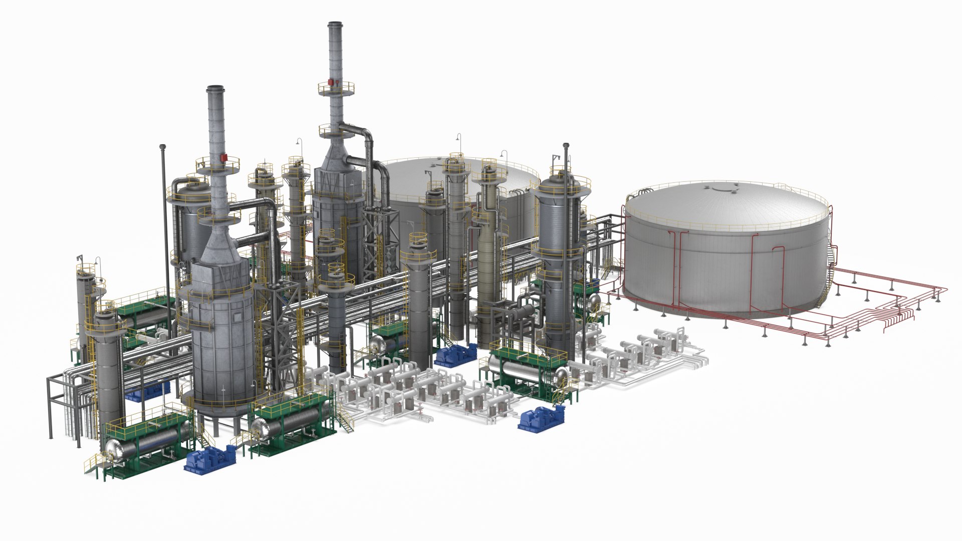 3D Oil Refinery Model - TurboSquid 1491260