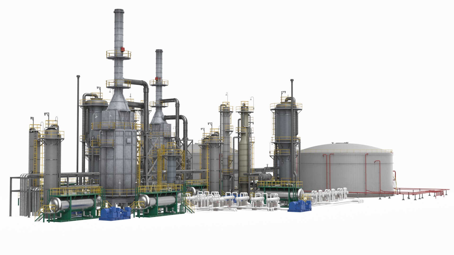 3D oil refinery model - TurboSquid 1491260