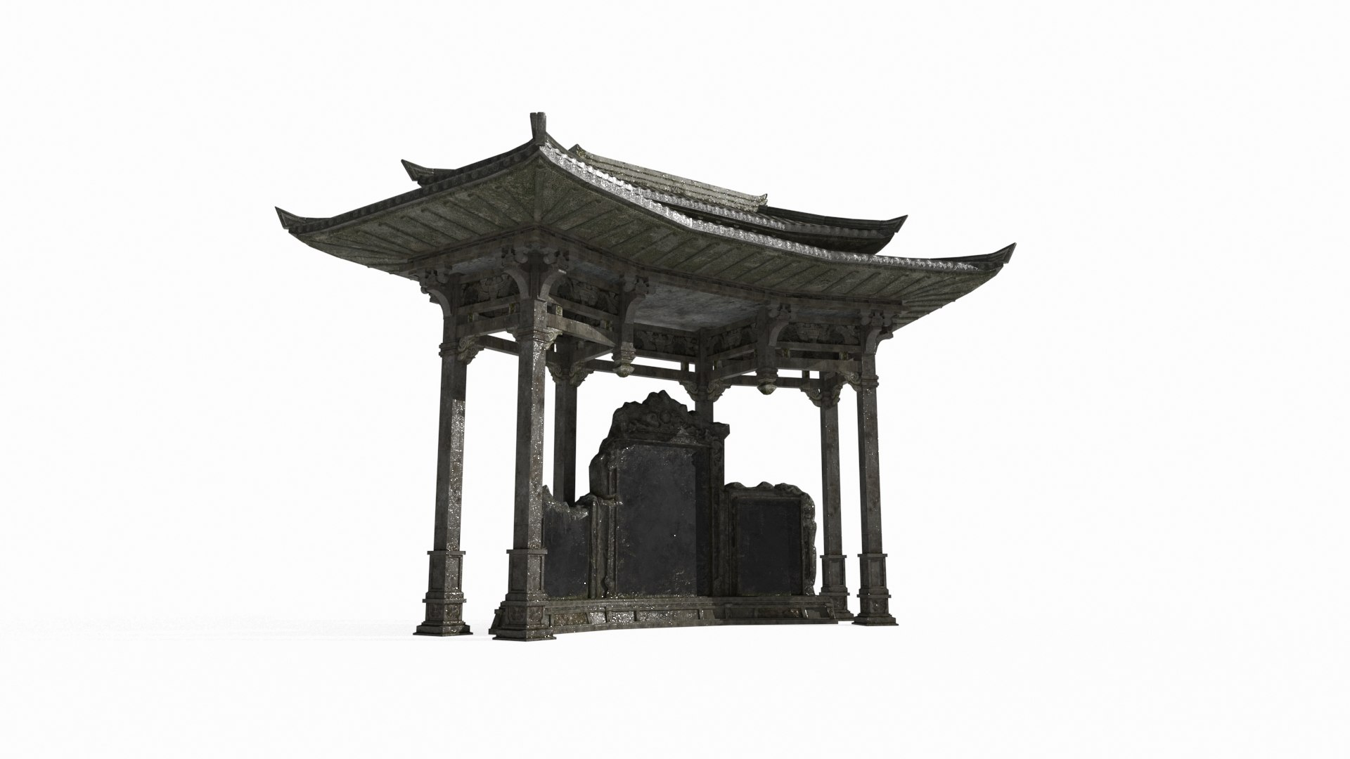 Asian Ancient Architecture God Plaque 3D Model - TurboSquid 2215848