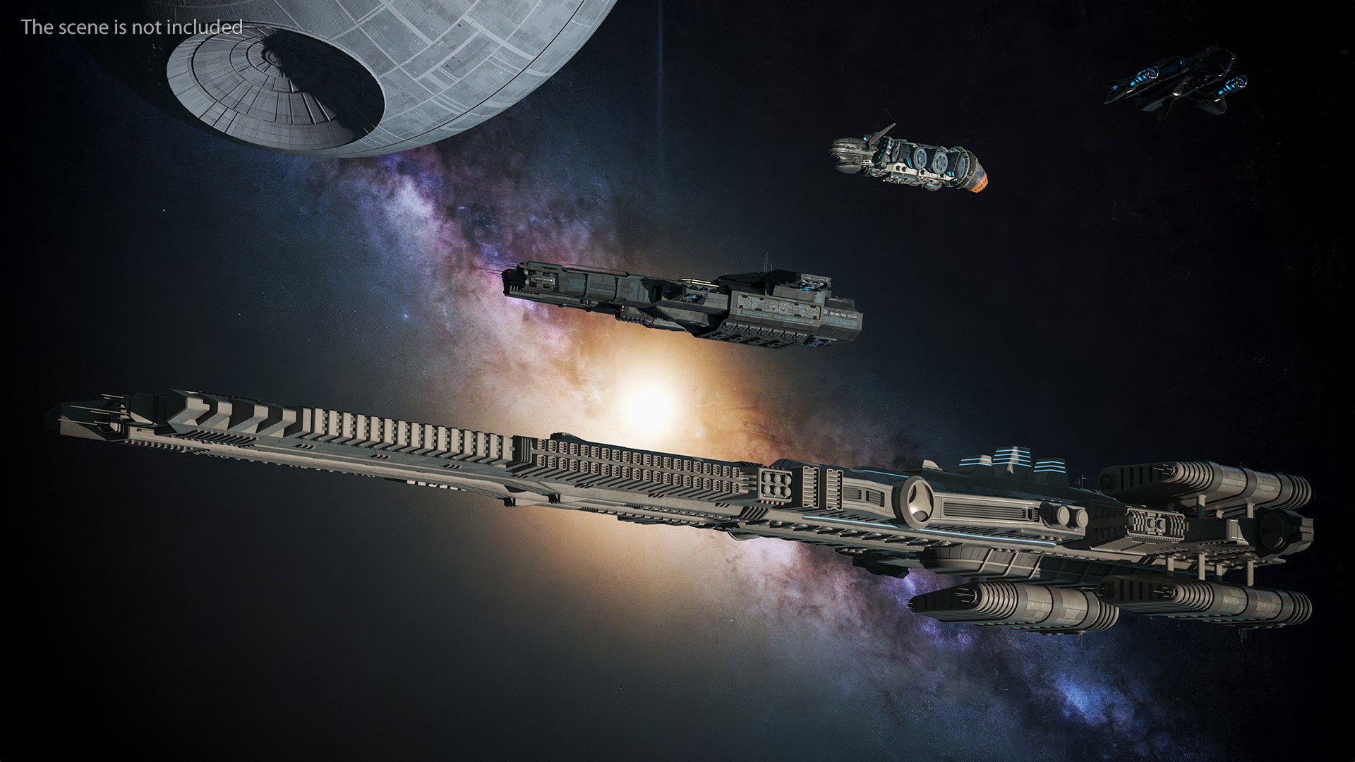 3D Sci Fi Interplanetary Spacecraft Light Model - TurboSquid 2226150