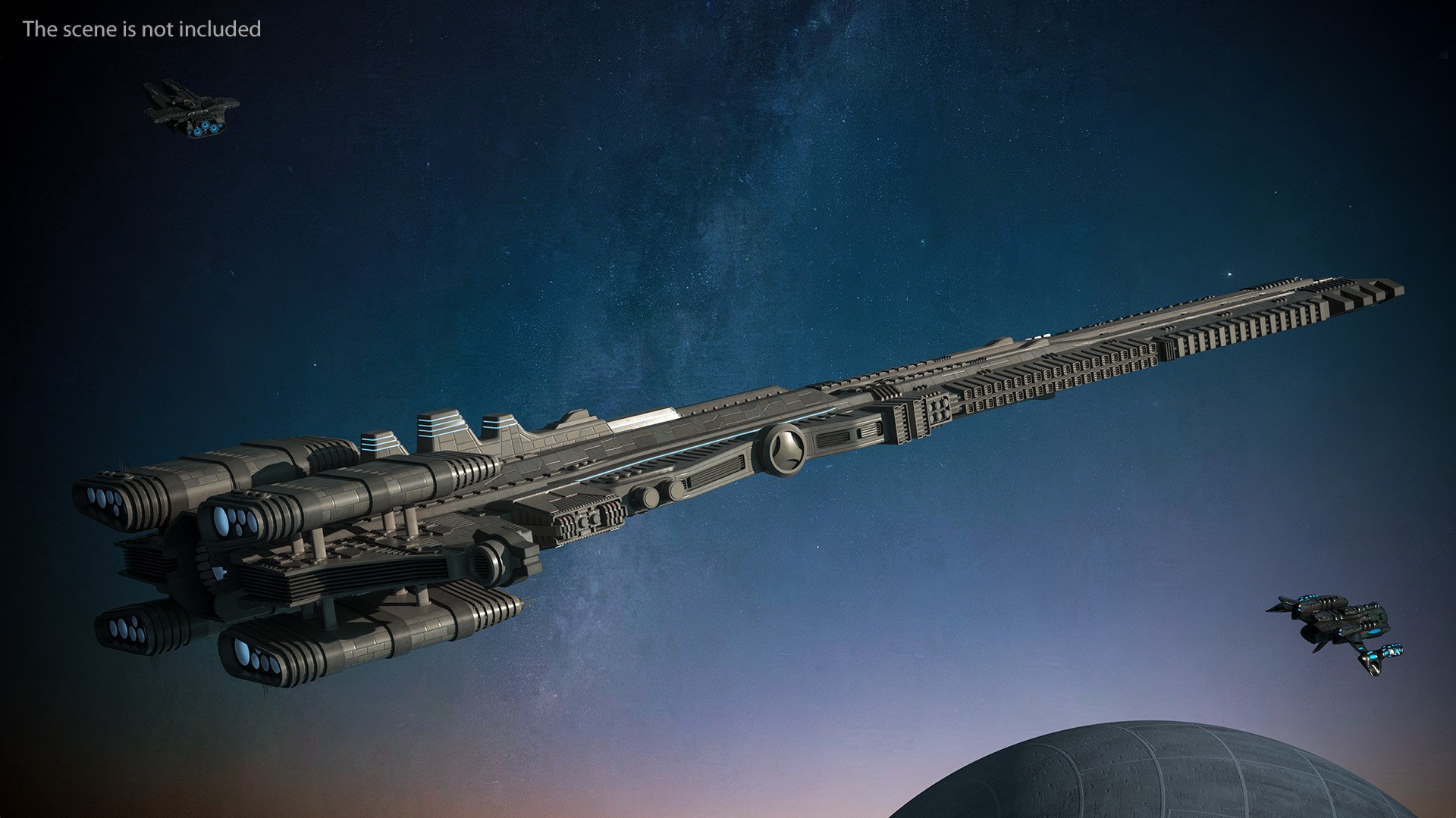 3D Sci Fi Interplanetary Spacecraft Light Model - TurboSquid 2226150