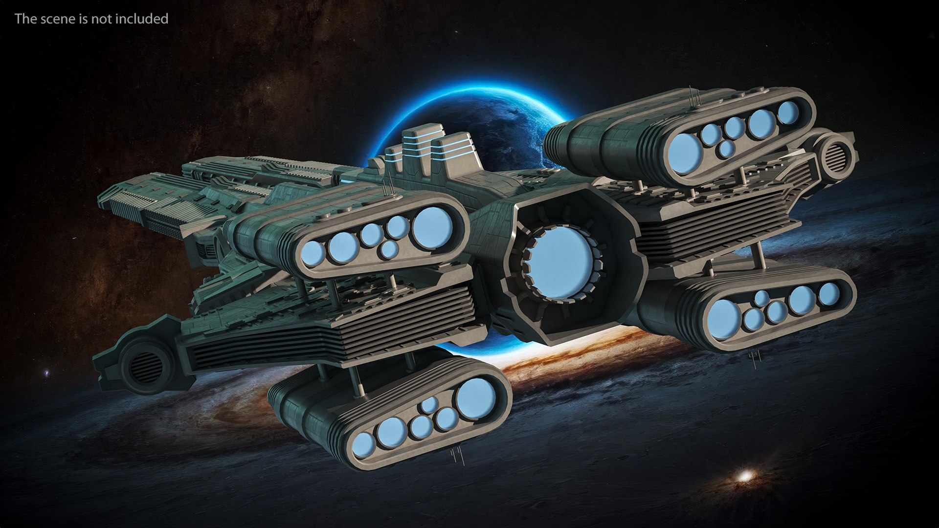 3D Sci Fi Interplanetary Spacecraft Light Model - TurboSquid 2226150