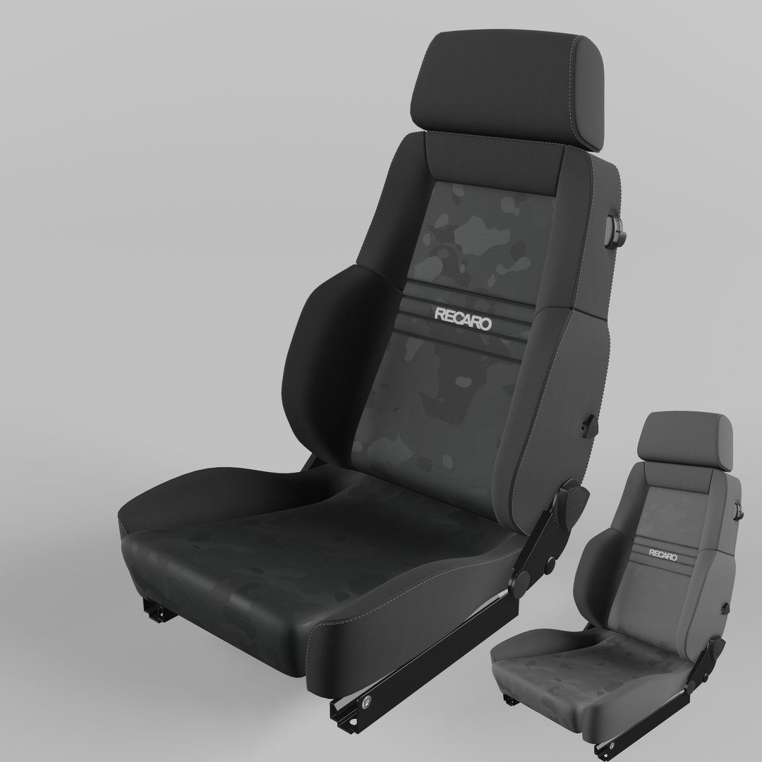 RECARO Expert Comfort Nardo gray Artista gray and black Seat 3D model ...