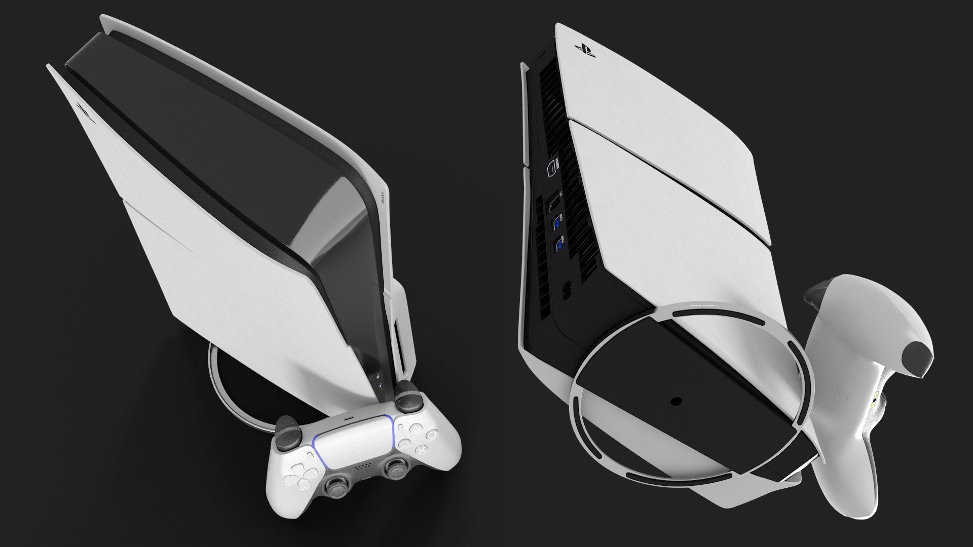 Sony PlayStation 5 PS5 Slim White 3D Model - TurboSquid 2203241