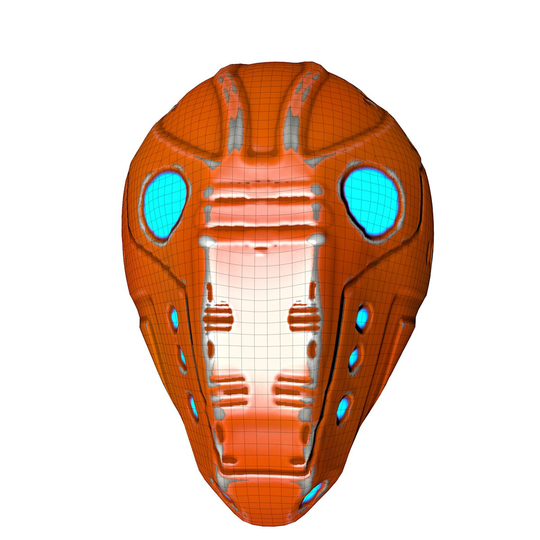 C4d Cyborg Helm Helmet