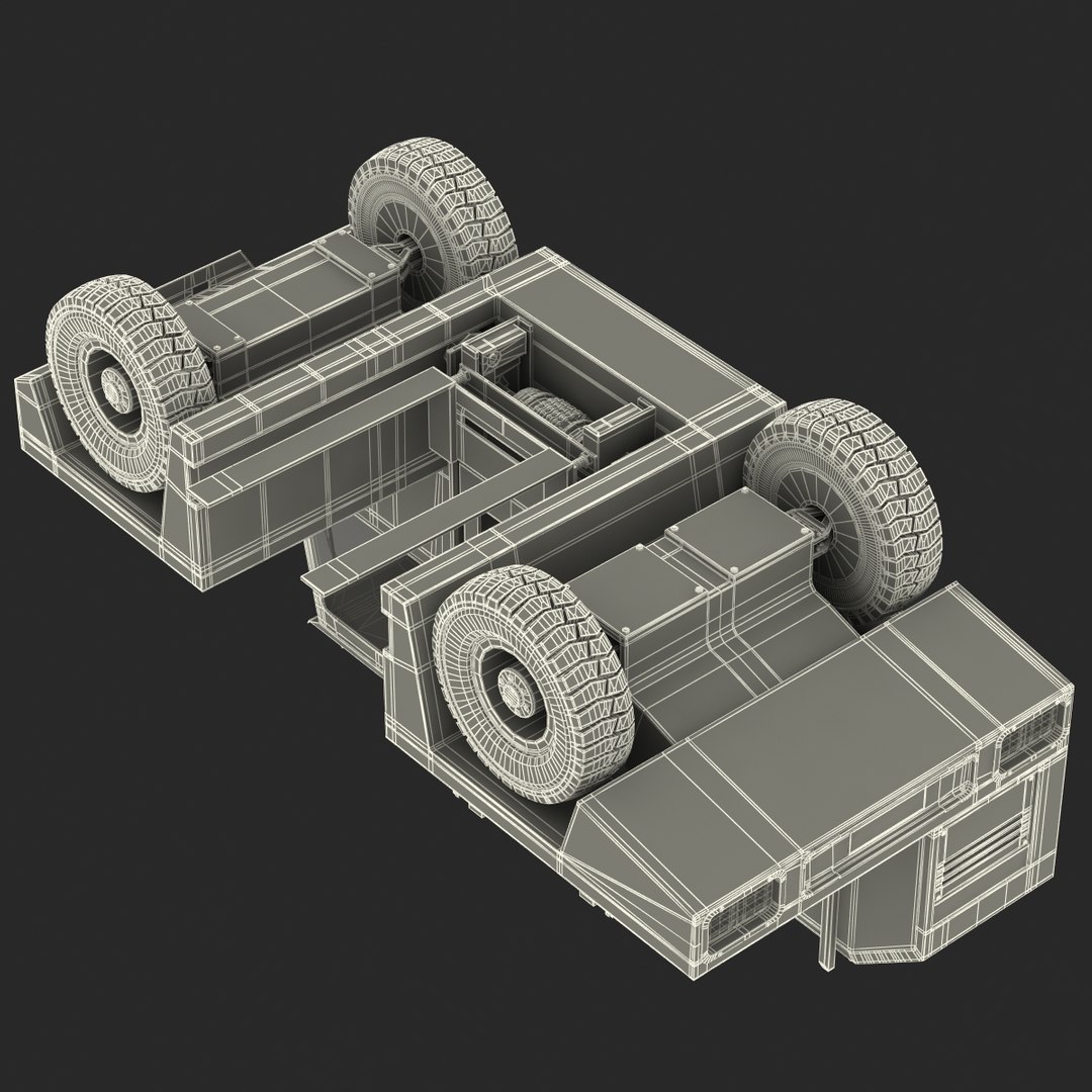 3d Loading Forklift Truck Orange Model