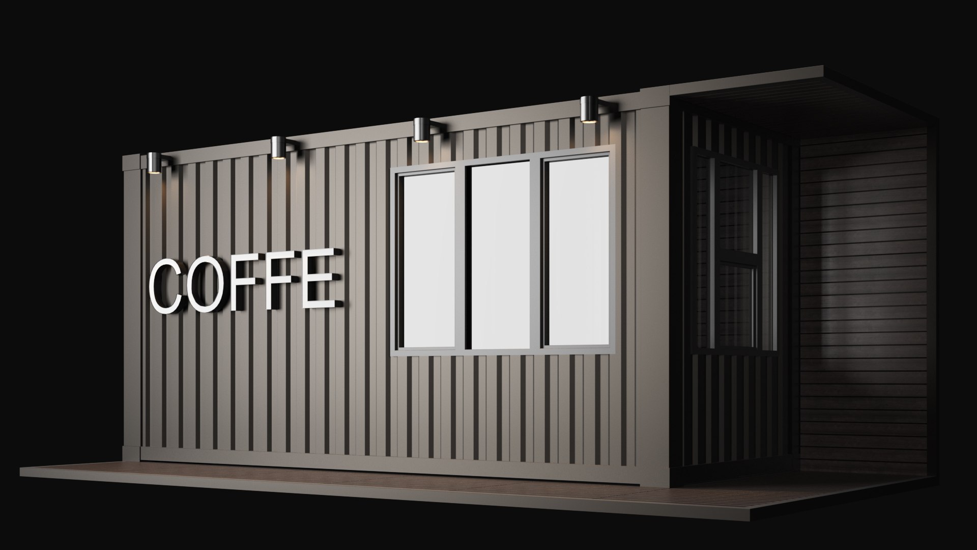 3D Container Cafe 1 - TurboSquid 2055834