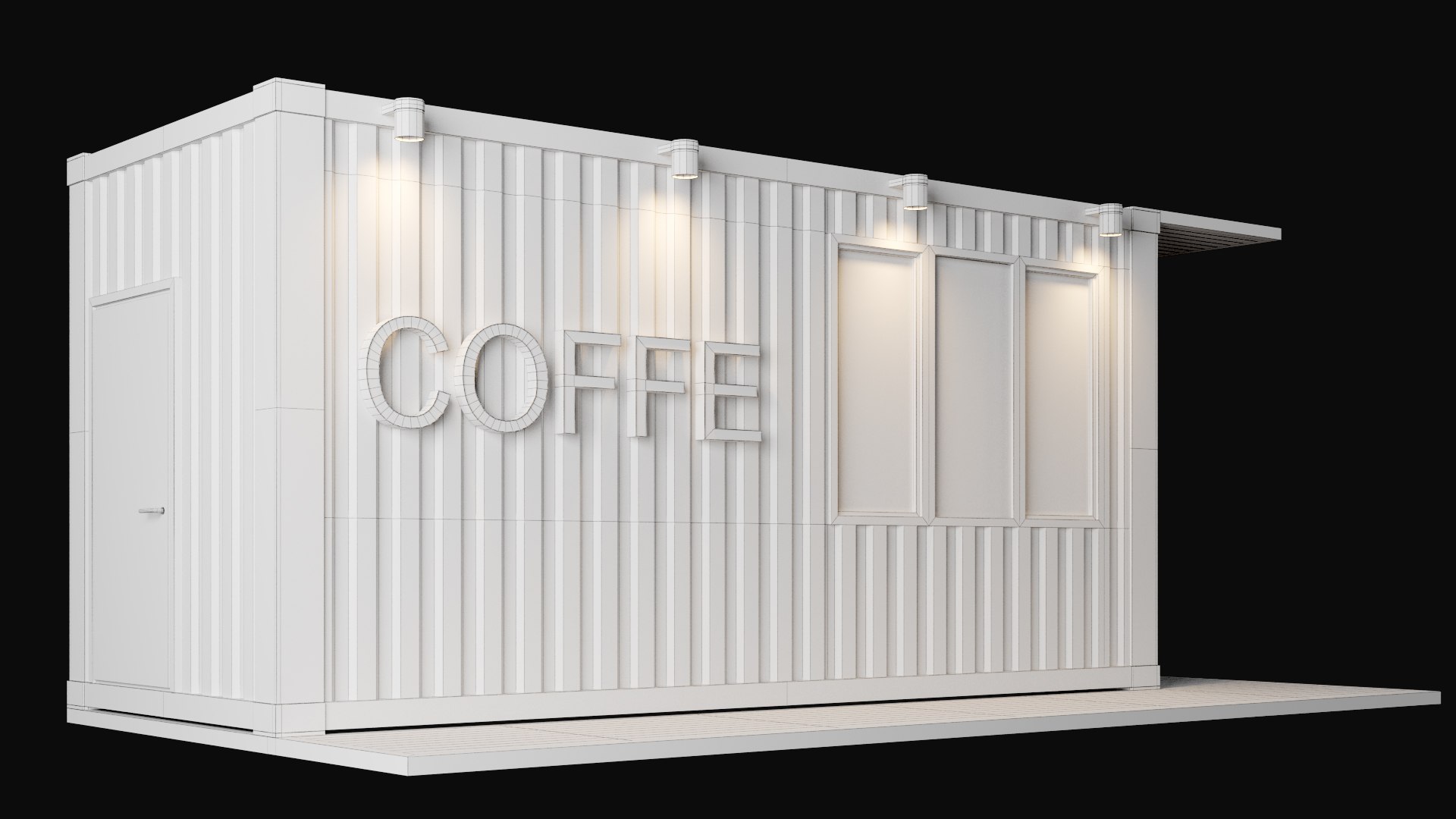 3D Container Cafe 1 - TurboSquid 2055834