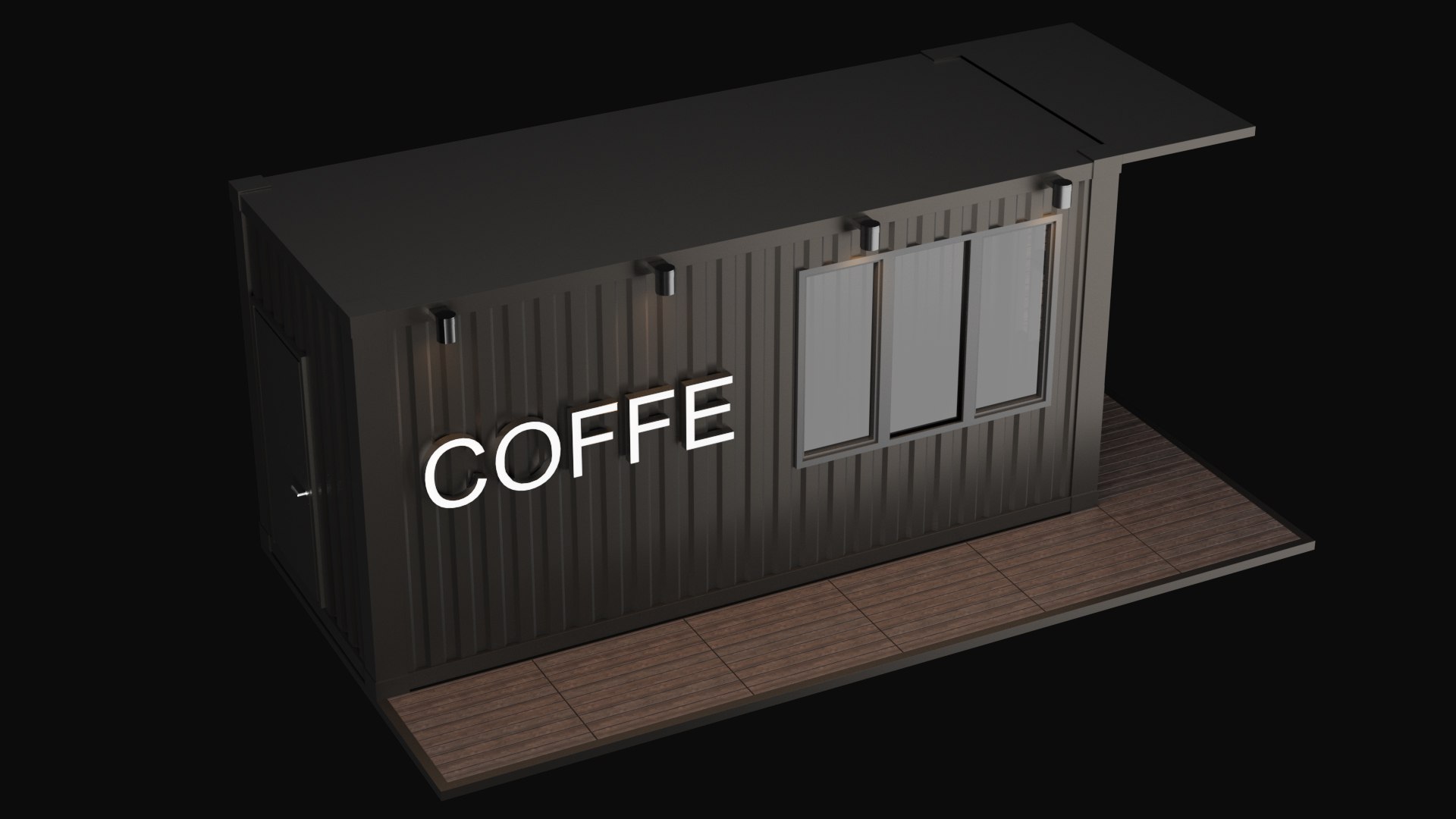 3D Container Cafe 1 - TurboSquid 2055834