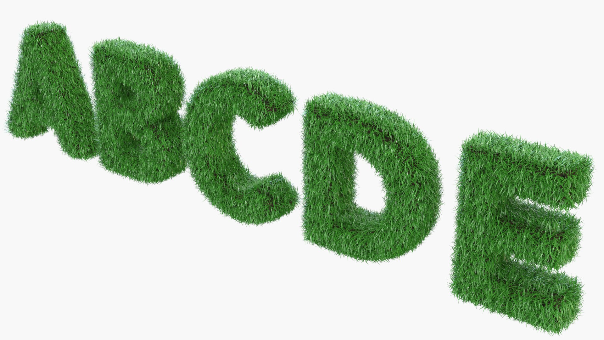 Grass Alphabet 3D Model - TurboSquid 1629390
