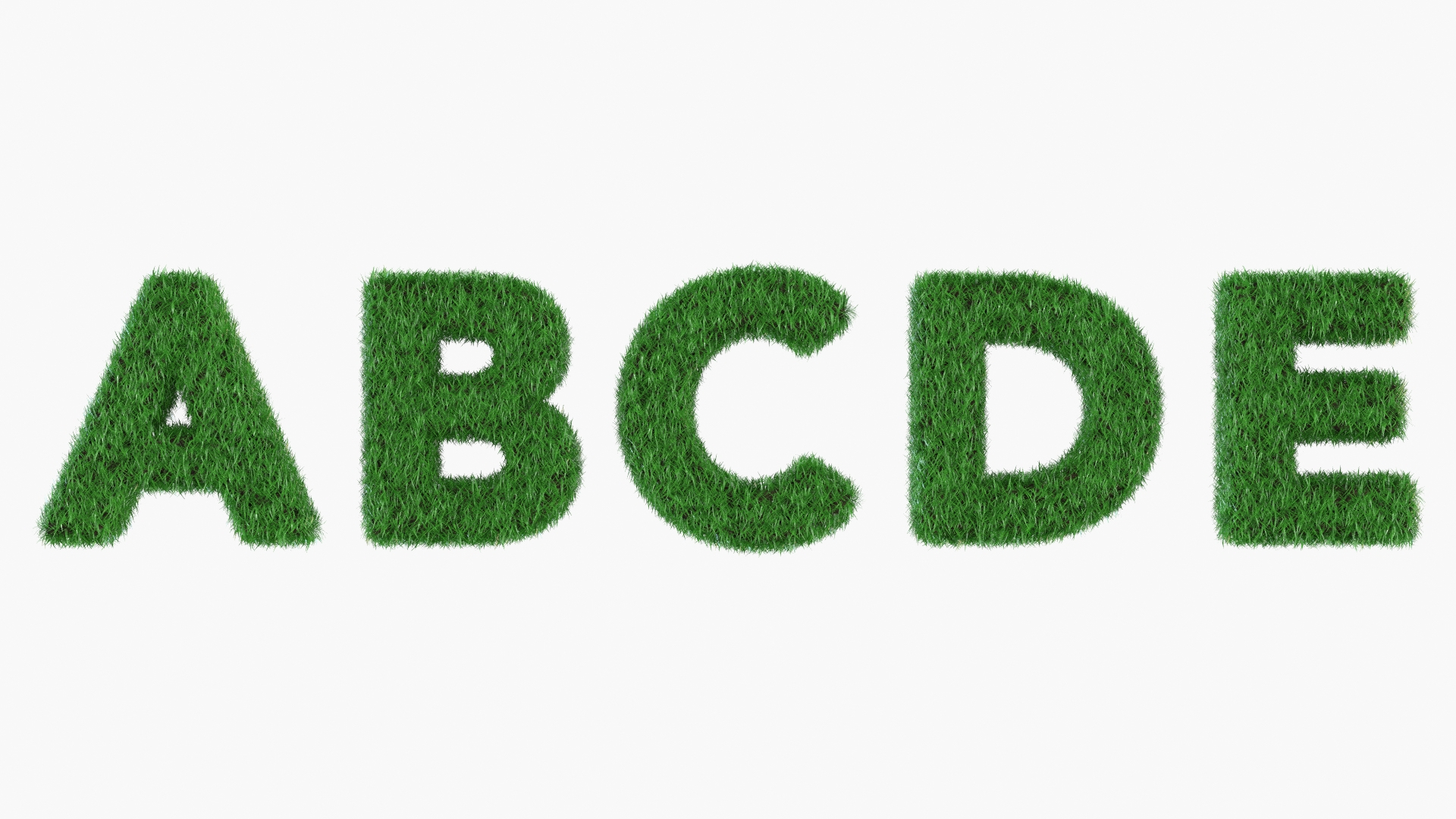 Grass Alphabet 3D Model - TurboSquid 1629390