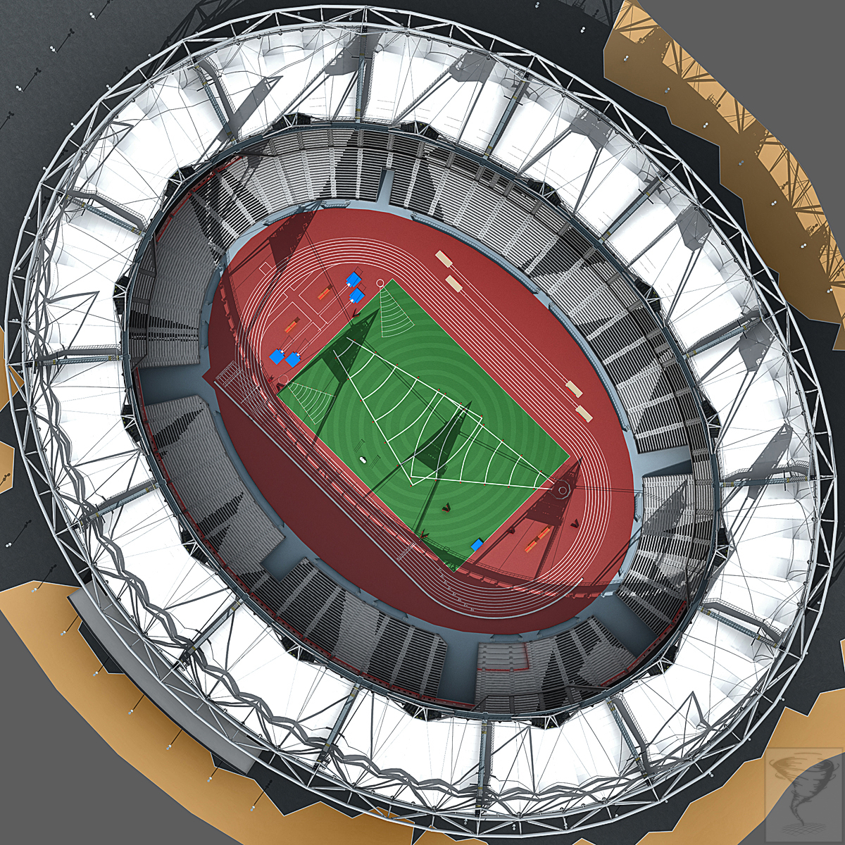 olympic stadium london 3d model
