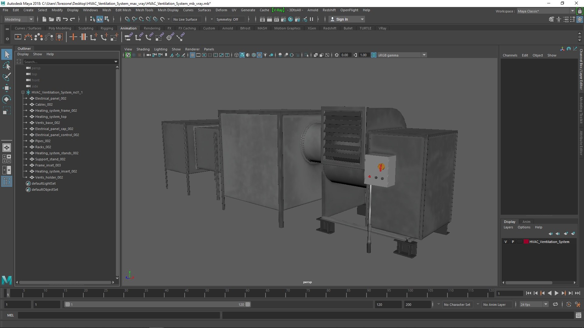 3D HVAC Ventilation System - TurboSquid 2329765