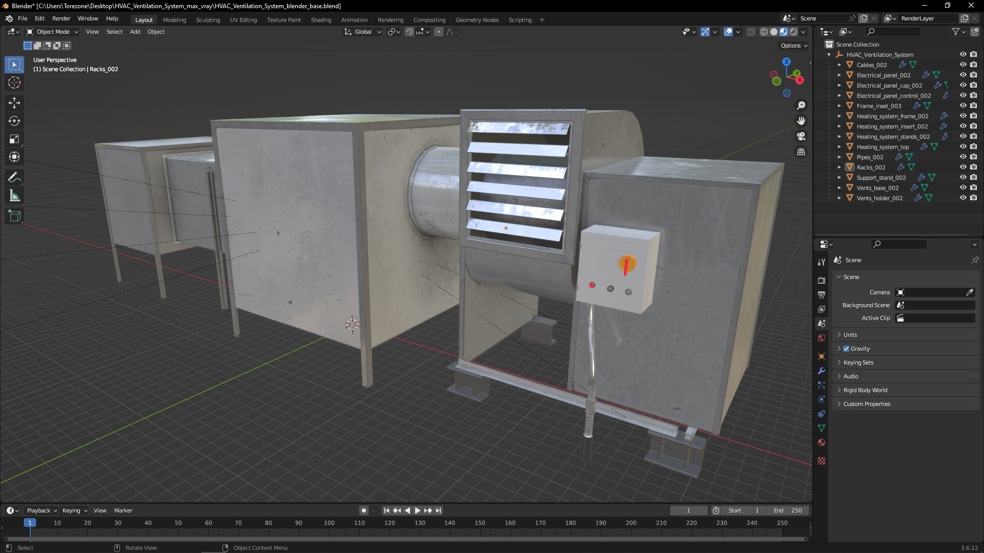 3D HVAC Ventilation System - TurboSquid 2329765