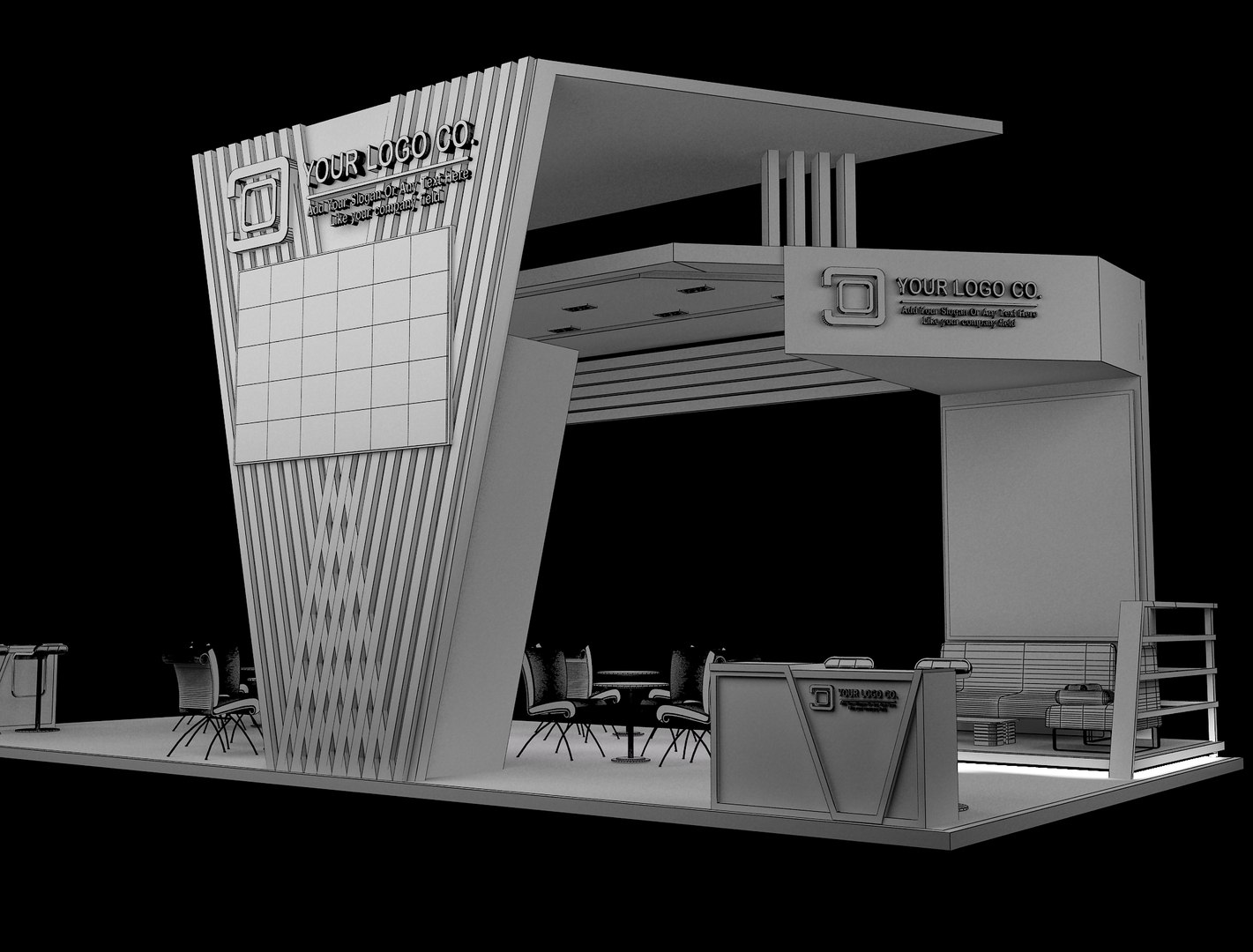 3D Booth Exhibition Stand A629 - TurboSquid 1982533