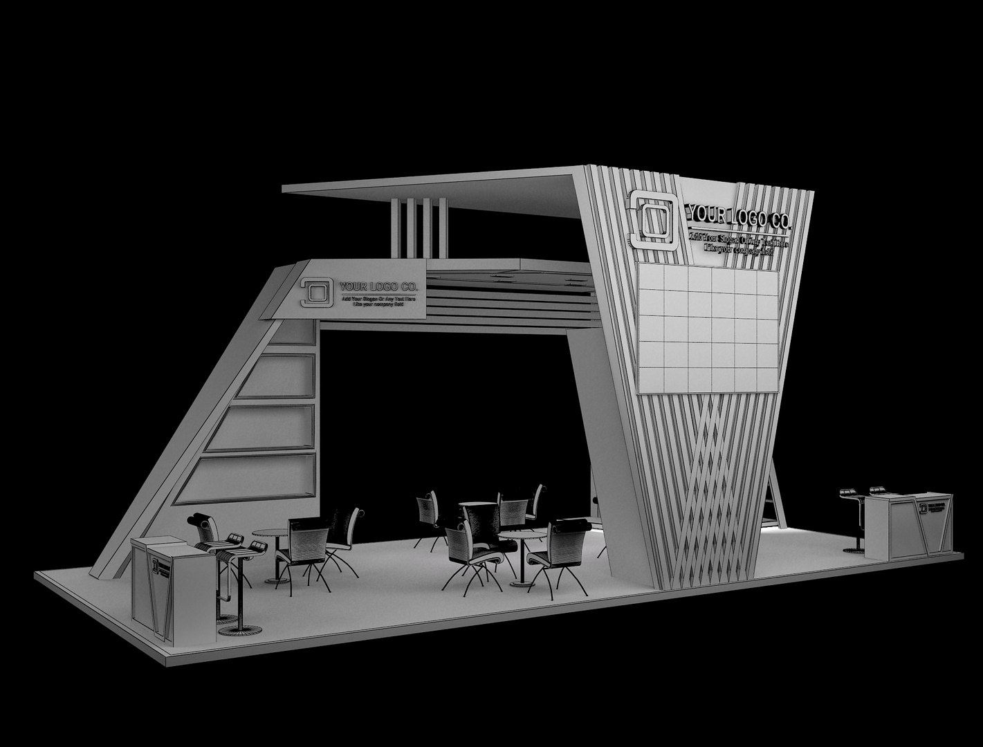 3D Booth Exhibition Stand A629 - TurboSquid 1982533