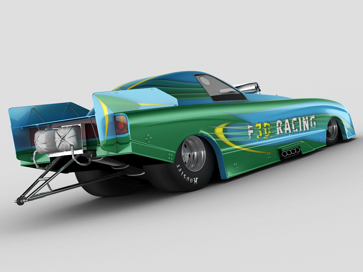 custom dragster nhra funny 3d max