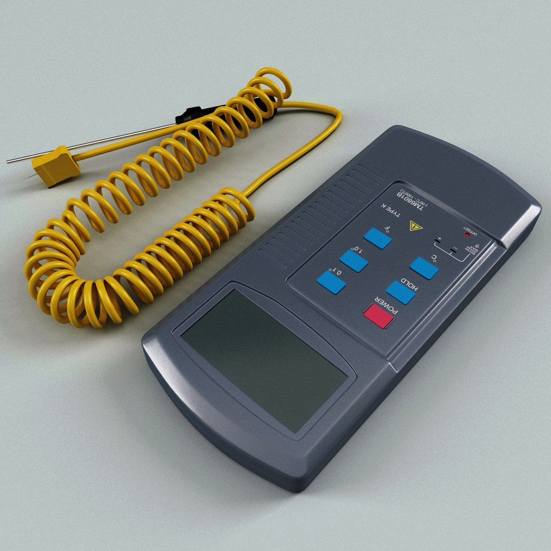 Digital Thermometer Tm6801b 3d Obj