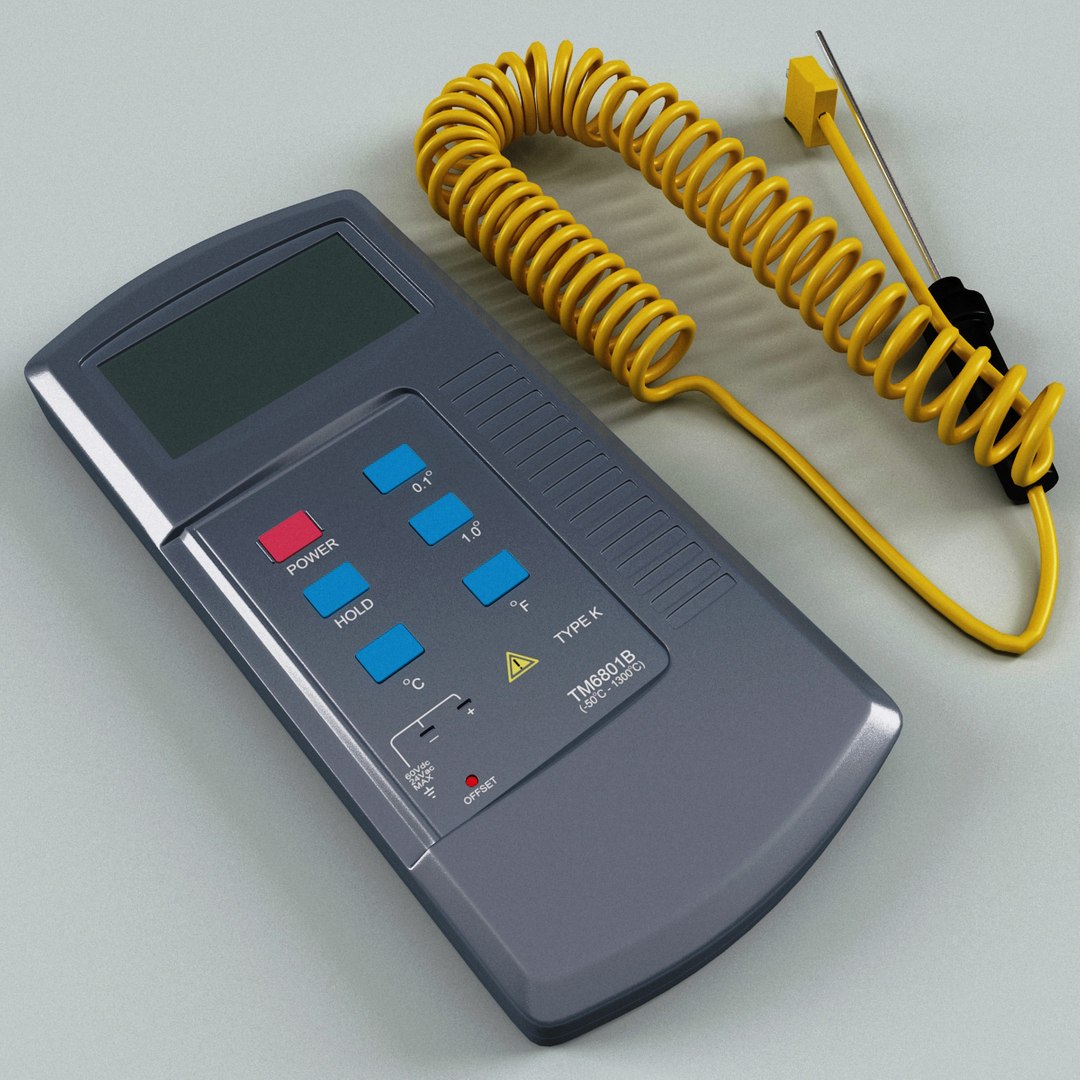 Digital Thermometer Tm6801b 3d Obj