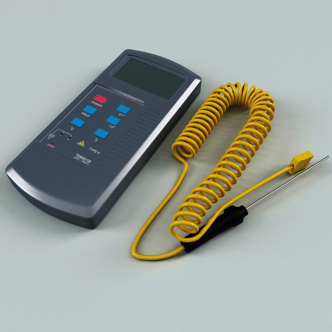Digital Thermometer Tm6801b 3d Obj