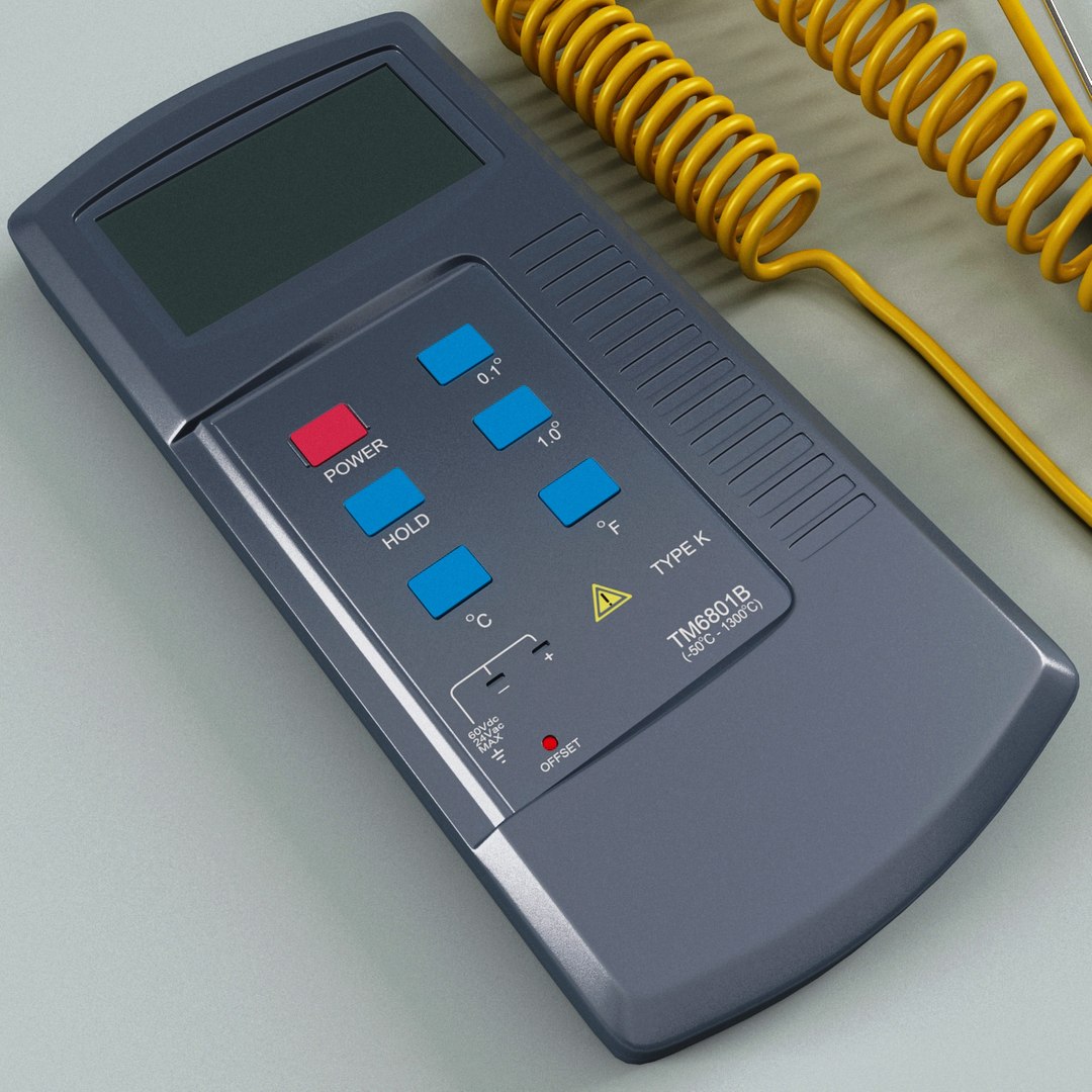 Digital Thermometer Tm6801b 3d Obj