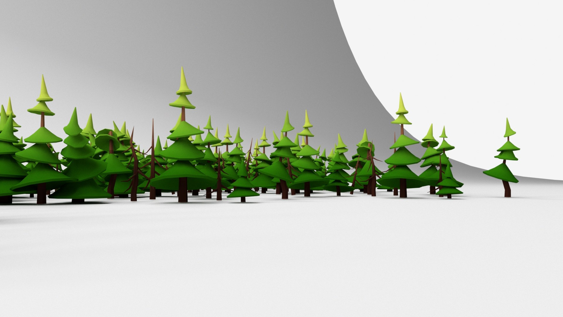 Set trees 3D model - TurboSquid 1612545