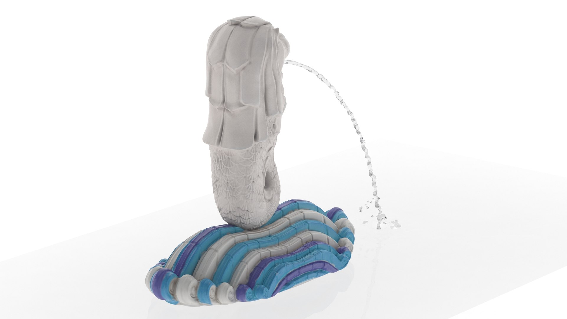 3D Model Merlion Fountain Water Spray Small - TurboSquid 2047182