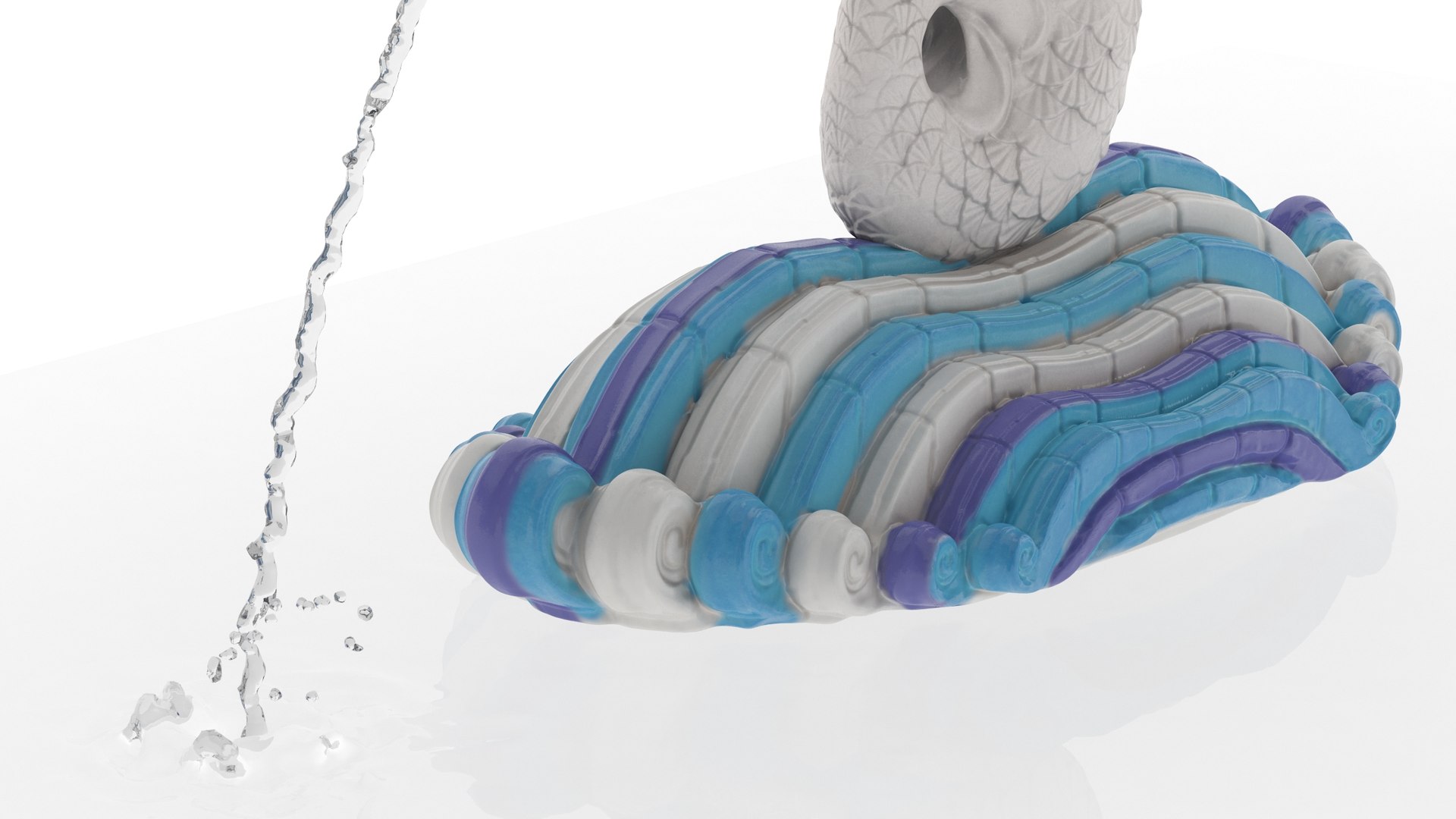 3D Model Merlion Fountain Water Spray Small - TurboSquid 2047182