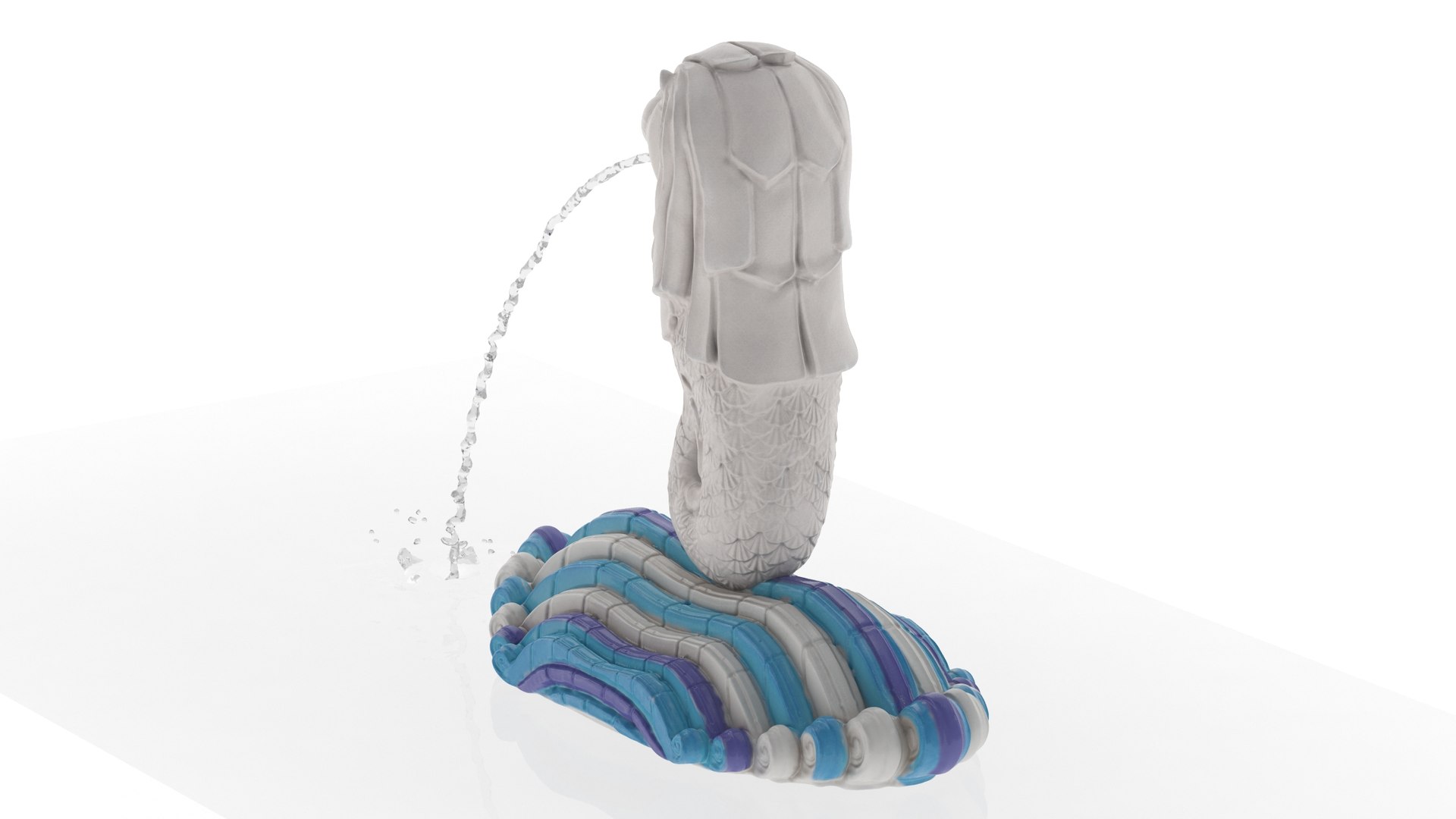 3D Model Merlion Fountain Water Spray Small - TurboSquid 2047182
