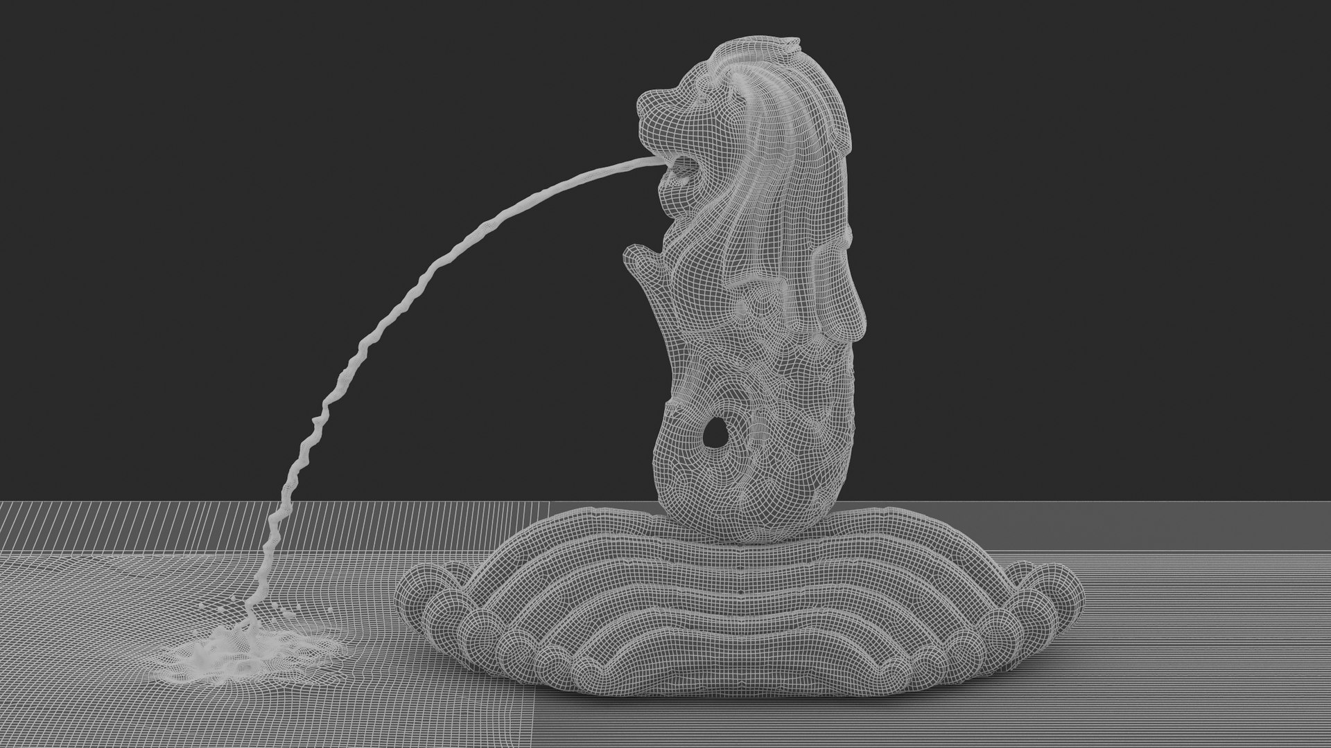3D Model Merlion Fountain Water Spray Small - TurboSquid 2047182